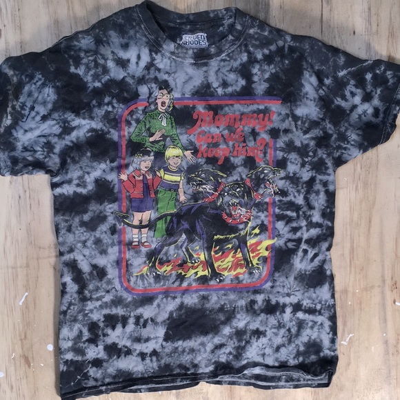 Steven Rhodes | Shirts | Steven Rhodes Black Tie Dye Graphic Tee | Poshmark